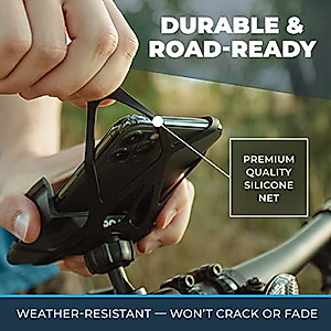 Roam Bike Phone Mount - Motorcycle Phone Mount- 360° Rotation with Universal Handlebar Fit for Bikes, Motorcycles, Scooters, Strollers - Phone Holder For Bike Compatible w/iPhone & Android Cell Phones