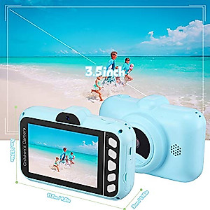 SUZIYO Kids Gifts for Boys Girls, Children Camera 1080P 3.5inch HD Digital Video Camcorder with Mp3 for Birthday Christmas, Best Perschool Toys for Toddlers (with 32G SD Card,Blue)