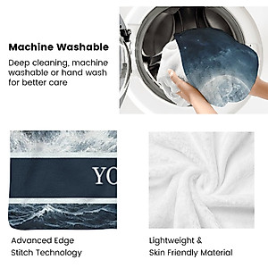 CUSPILO Personalized Wolf Blanket, Ultra Soft Micro Flannel Blanket for Bed Couch Living Room(Teens), 50 x 60 Inches