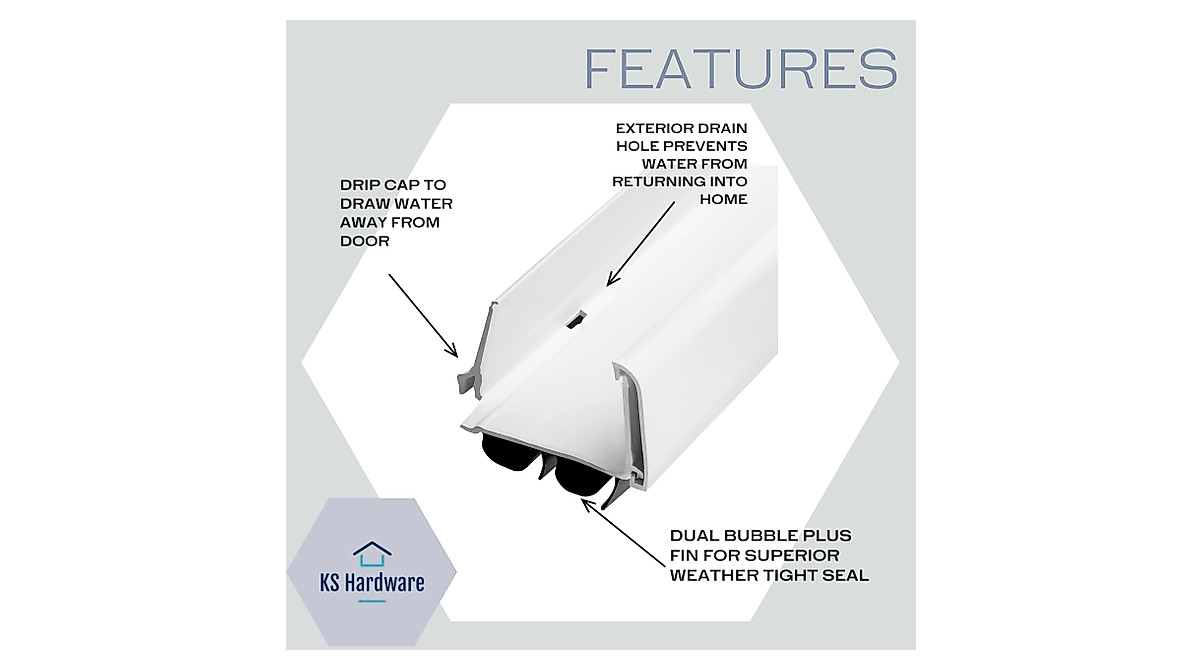 Adjustable Double Bubble Door Sweep | KS Hardware