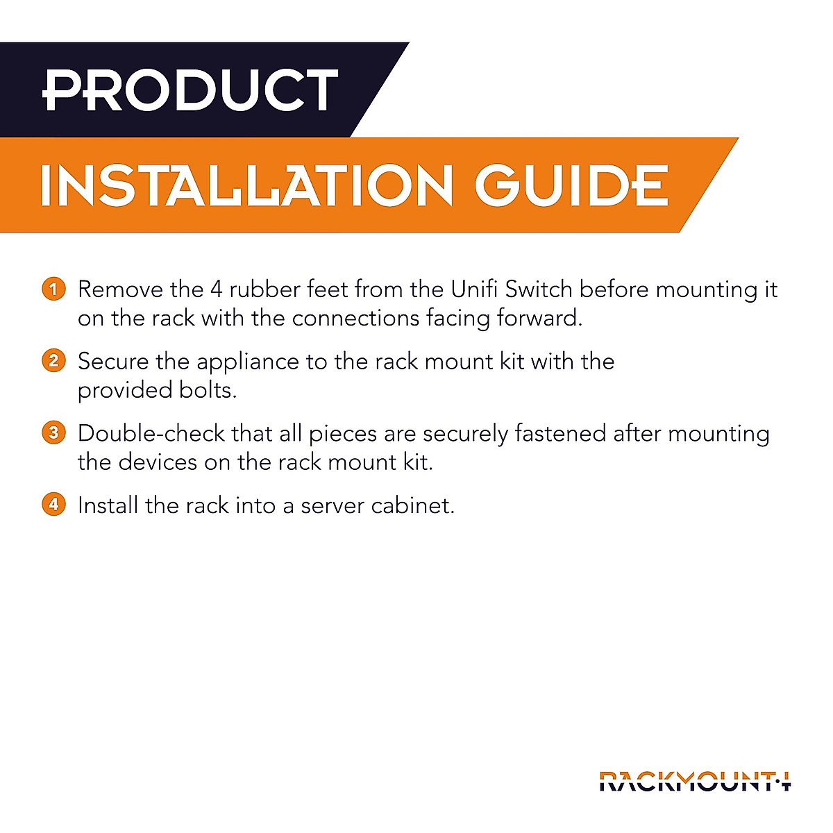 R RACKMOUNT·IT | RM-UB-T2 | Rack Mounting Kit for UniFi Switch 8-150W