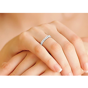 Miabella 925 Sterling Silver Italian 4mm Cuban Link Band Ring for Women Made in Italy (12)