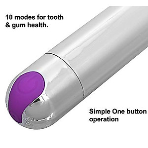 SonicPowerUSA Micro Sonic Toothbrush - Portable and Powerful Toothbrush with Rechargeable Batteries - Lightweight Electric Toothbrush with Changeable Brush Heads - Great for Travel and Easy to Use