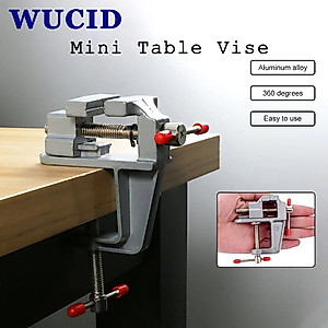 WUCID Mini Table Bench Vise Small Hobby Bench Vice Jewelers Hobby Clamps Table Repair Tool Portable Work Bench Vise