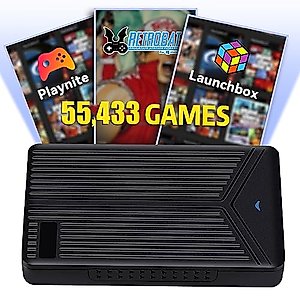 Retro Game Console 4T Game HDD with 55433 Games, 80+ Emulator Console & 42 AAA PC Games, Retrobat/Launchbox/Playnite Game Systems 3 in 1, SATA 3 to USB 3.0, Plug and Play for Windows 8.1/10/11