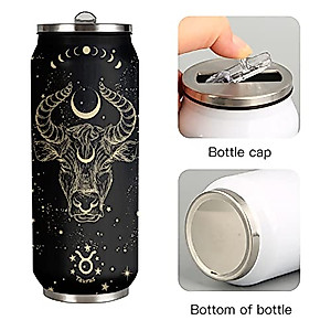 tatamonkey Taurus Constellation Tumbler Zodiac Mens Womens Stainless Steel Tumblers Astrology Fans Birthday Gifts Coffee Sublimation Mugs Car Cup - 17 OZ