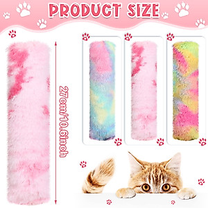 Civaner 6 Pcs Catnip Toys Interactive Cat Kicker Toy Plush Fabric Cat Kick Toy Sticks Chasing Chewing Exercising Catnip Filled Cat Toys Cat Chew Toy for Puppy Kitty (Candy Color, 10.6 Inch)