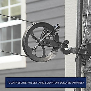 Strata 150 Feet Clothesline Outdoor Heavy Duty Galvanized Wire Steel Cable, Mocha PVC Coating - Clothes Line Wires for Outside Laundry Drying