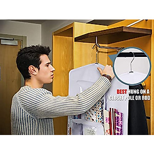 Regal Bazaar Large Double-Sided Hanging White Gift Bag Organizer & Dual-Sided Hanging White Gift Wrap Organizer - Two Great Hanging Organizer Products for Your Home