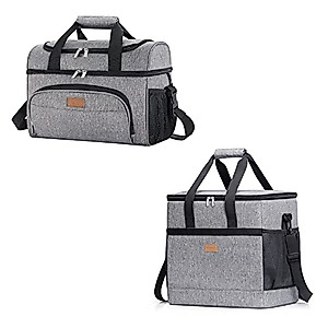 Lifewit 40L Cooler Bag, Bundle with 23L Cooler Bag, Grey