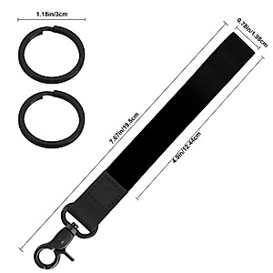 HONZUEN Keychain Lanyard for Women and Men, Wrist Lanyard Key Chain Holder with Key Rings, Wristlet Strap Lanyard for Car Keys ID Badge Wallet Card Holder