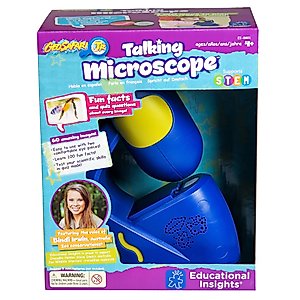 Educational Insights GeoSafari Jr. Talking Microscope Featuring Bindi Irwin: Microscope for Kids, STEM & Science Toy, Interactive Learning, Ages 3+