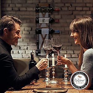 Autumn Alley Farmhouse Towel Holder, Rustic Wine Rack, Rolled Towel Rack, and Wine Holder for Farmhouse Bathroom Accessories Décor, Wall Mounted Towel Rack, Rustic Brown