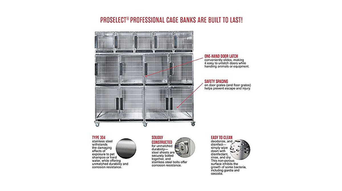ProSelect Steel Modular Kennel Pet Cage - Secure, Durable & Customizable