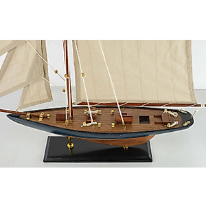 SAILINGSTORY Wooden Sailboat Decor Sailboat Model Boat Decor Ship Model Yacht Navy Antique Finish
