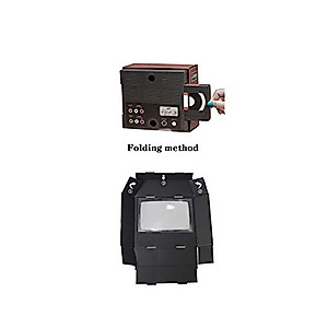 3D Cell Phone Screen Magnifier Mini Retro TV Amplifier 8 Inches 3X Magnifying Glass with Foldable Holder Stand for Smartphone Movie Video Brown