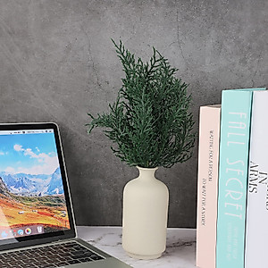 HYLYING 10 PCS Artificial Pine Branches Faux Cedar Sprigs with Pinecones Branch Fake Greenery Pine Picks for Christmas Holiday Winter Home Garden Decor, A5