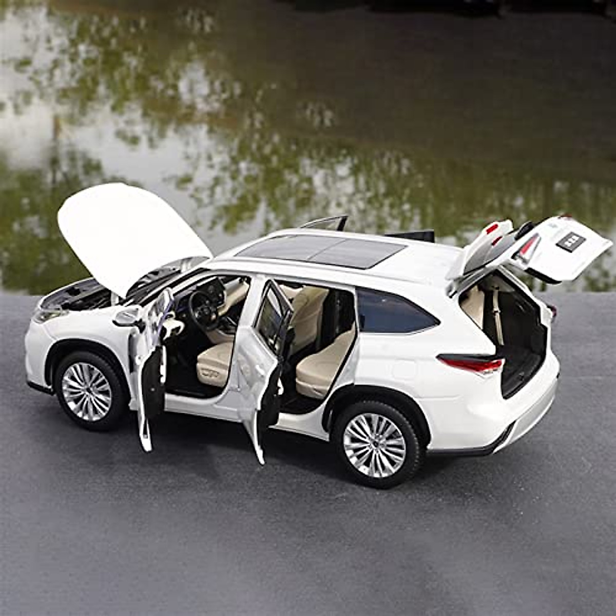 Models Vehicle Replica Car 1 18 Fit for Toyota Highlander 2021 SUV Simulation Scale Car Model Steel Diecast Toy Vehicle Collect Souvenir Collectible Gift 2023 2024