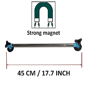 Strong Magnetic Towel Bar, Powerful Magnet Towel Holder Towel Hook Hanger — 18 INCH — Removeable Towel Rack — Great for Your Refrigerator, Kitchen Sink and Other Magnetic Surfaces