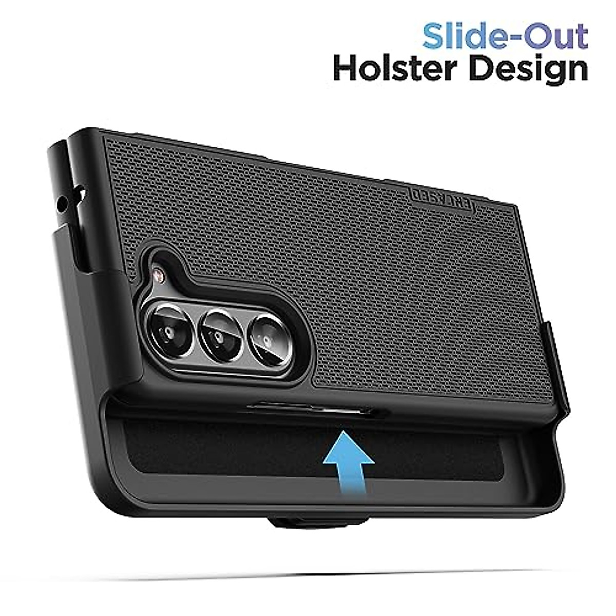 Encased DuraClip Series Samsung Galaxy Z Fold 5 Case with Belt Clip Holster, Black (2023 Release)