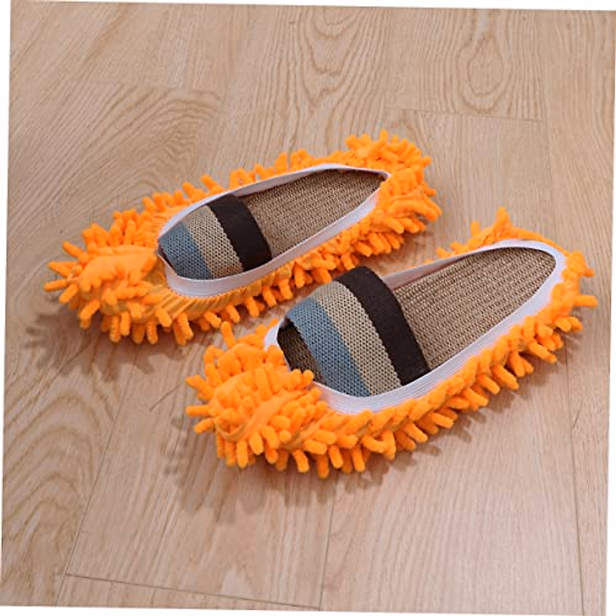 Cleaning Mop 4 Pcs Floor Cleaner Mop Cleaning Mops Floor Mops Slippers Lazy Mop Slippers Floor Cleaning Slipper Lay Shoe Cover Orange Washable The Lazy Dust Mop Slipper Mop Cap