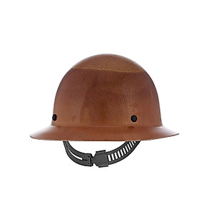 MSA 454664 Skullgard Full-Brim Hard Hat With Staz-On Pinlock Suspension, Non-Slotted Cap, Made Of Phenolic Resin, Radiant Heat Loads Up To 350F - Standard Size In Natural Tan