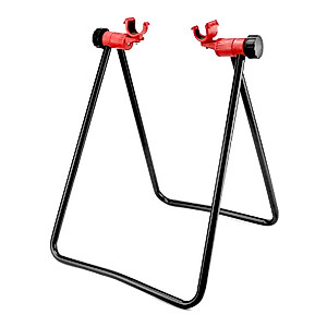 QWORK Easy Utility Bicycle Rack, 2 Pack Bike Floor Stand, Freestanding Bicycle Floor Repair Rack Stand, Foldable Indoor Outdoor Bicycle Garage Stand for Bicycle Storage