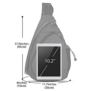 OutdoorMaster Sling Bag - Crossbody Shoulder Chest Urben/Outdoor/Travel Backpack for Women & Men (Gray)