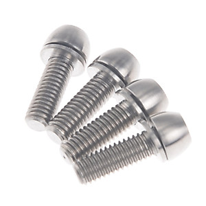 Wanyifa Titanium Gr5 M6x18mm Ball Allen Head Bolt with Washer for Bicycle Disc Brake Caliper Pack of 4