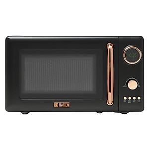 Haden Dorchester 0.7 Cubic Foot Compact Countertop Microwave Oven, 700 Watt Small Microwave with 5 Power Levels & Express Functions, Stone Blue