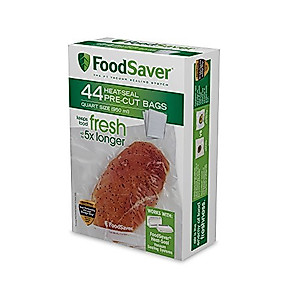 FoodSaver FSFSBF0226-FFP 1-Quart Precut Heat-Seal Bags, 44 Count, Frustration-Free -Packaging,Frustration-Free -Packaging