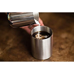 Stainless Steel Double Walled Mugs: 100% BPA Free,15 oz Metal Coffee & Tea Cup Mug - Insulated Cups with Handles Keep Drinks Hot or Cold Longer - Durable for Camping - Set of 2 Shatter Proof Mugs