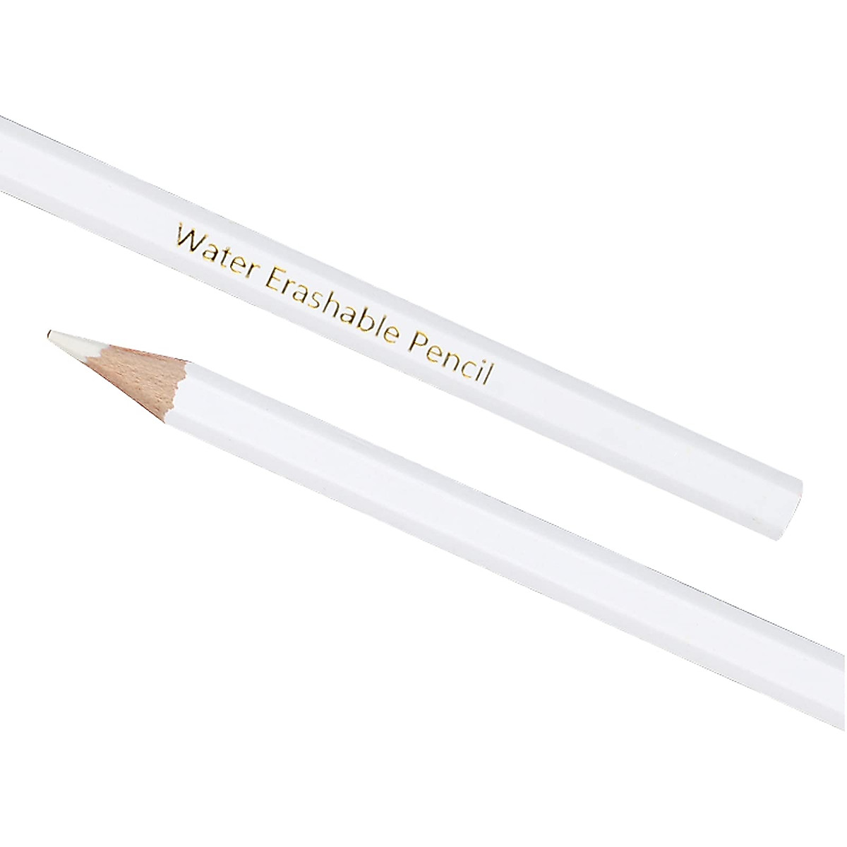 12 PCS Sewing Marking Pencils Water Soluble Tailor's Chalk for Fabric Clothing Cutting Wood-cased Pencil(White)