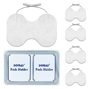 DOMAS TENS Unit Replacement Pads - 4.5" x 6" Large Butterfly Shaped Electrode Pads Premium Made in USA Gel, Individually Packaged, Universal Compatibility, Large Size - Pack of 5
