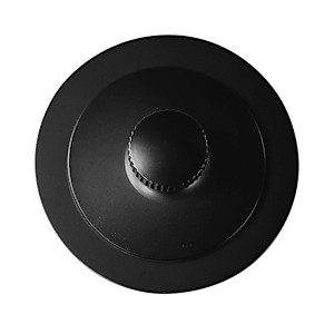 Westbrass D94K-62 Twist & Close Bathtub Drain Stopper with 2-Hole Faceplate and Adapter Bushing, Matte Black