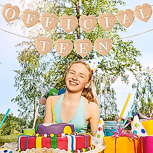 WATINC 26pcs DIY Burlap Banner with 26 Letter Stencil Kit, Alphabet Heart Shape Banners Name Sign Burlap Flag Garland Handwriting Bunting for Valentines Day Party Decoration Wedding Birthday Wall Home