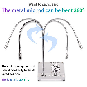 DESHUN Window intercom, Window Speakers, Dual-Way Window Counter intercom Microphone, for The Business/Bank/Office/Hospital/Station/Catering/Ticket Window to Provide Communication Solutions