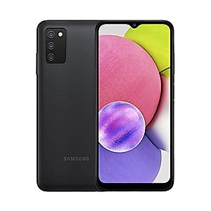 SAMSUNG Galaxy A03S 4G LTE (NOT 5G) 6.5" HD+ Triple Camera 5000mAh Battery, Dual Sim GSM Unlocked Global 4G Volte (NOT VERIZON/Boost) International Model A037M/DS (Black, 32GB+3GB)