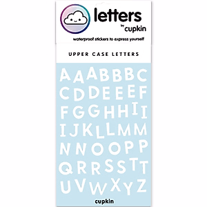 CUPKIN Waterproof Stickers to Personalize Your Stainless Steel Kids Cups: Write Your Kid's Names or Fun Words (47 Sticker Sheet)