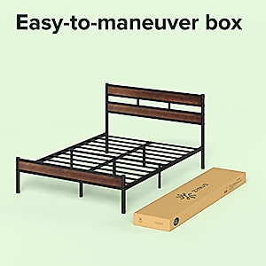 ZINUS Roman Bamboo and Metal Platform Bed Frame / No Box Spring Needed / Easy Assembly, Full