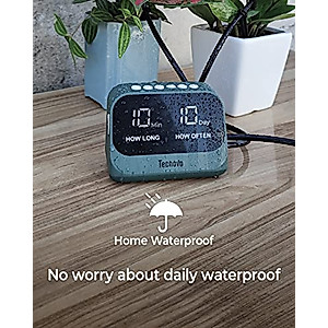 Tecnovo Automatic Watering System for Potted Plants, DIY Drip Irrigation Kit with Smart Timer, Waterproof LED Display & Large Capacity Battery, Precise Distribution of Water