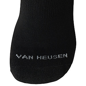 Van Heusen Men's Crew Socks - 5 Pack Performance Cushion Comfort Crew Socks - Breathable Athletic Socks for Men (6-12.5), Size 6-12.5, Black
