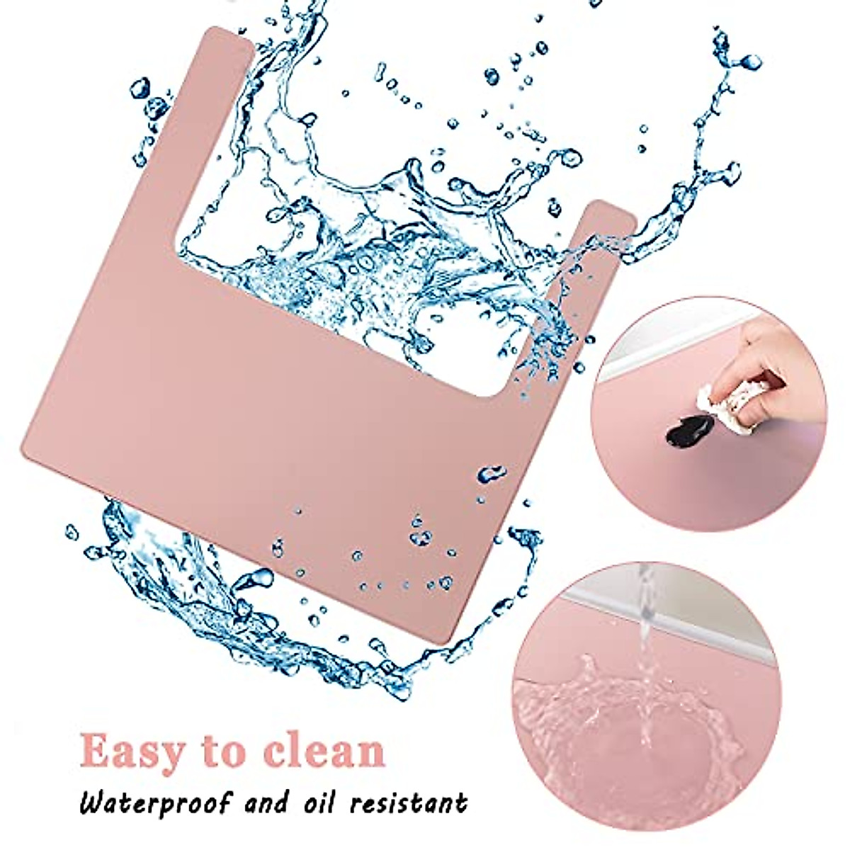 High Chair Placemat, Durable High Chair Placemat Silicone, Clean and Hygienic, Suitable for IKEA Antilop Highchai, for Toddlers and Babies (Pink)