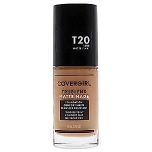 COVERGIRL TruBlend Matte Made Liquid Foundation, Soft Honey, 1 Fl Oz (Pack of 1)