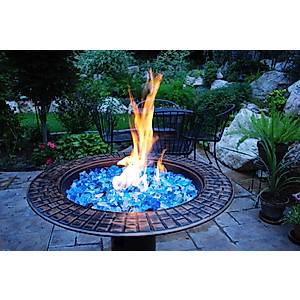 Hiland AWS-RND22 Fire Pit Glass 22" Wind Screen, Small, Clear