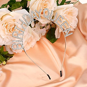 Vin Beauty Headband, Birthday Queen for Women Rhinestones, One Size Fits Most, Silver, 559295 2 WCfQUZ6TN