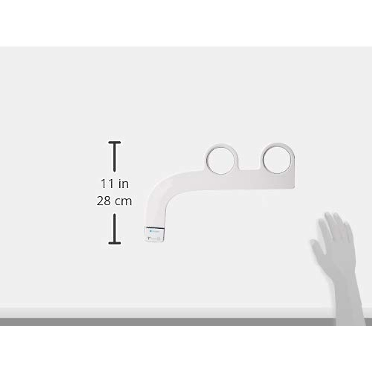 Brondell Bidet - Thinline SimpleSpa SS-150 Fresh Water Spray Non-Electric Bidet Toilet Attachment in White with Self Cleaning Nozzle