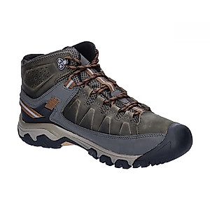 KEEN Men's Targhee 3 Mid Height Waterproof Hiking Boots, Black Olive/Golden Brown, 10.5 Wide