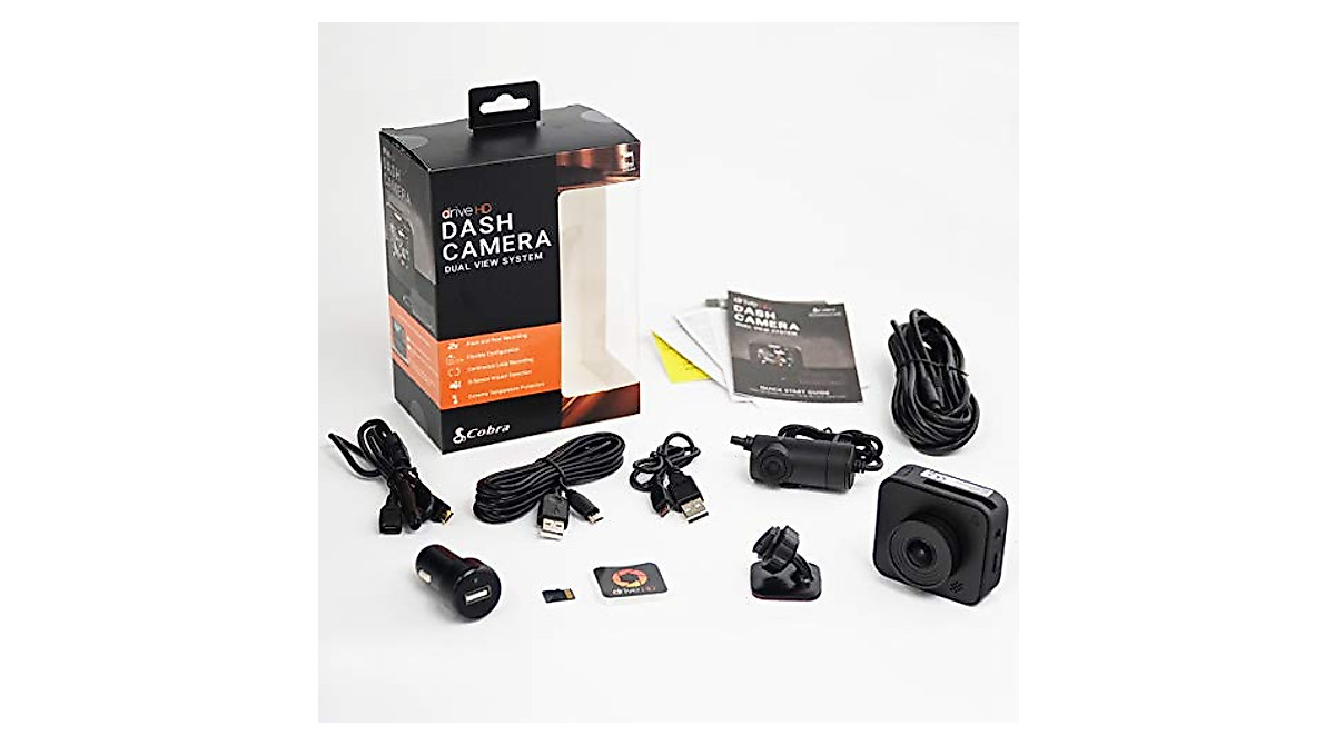 Cobra Dash Camera DASH2216D 1080p Front & 720p Rear DVR
