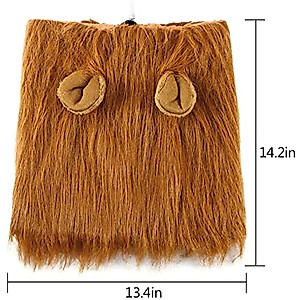 Dog Costume Lion Mane Halloween Costume Realistic & Funny Lion Mane for Pet Dogs – Ideal for Halloween, Dog Birthday, Dog Cosplay, Dog Outfits, Pet Clothes